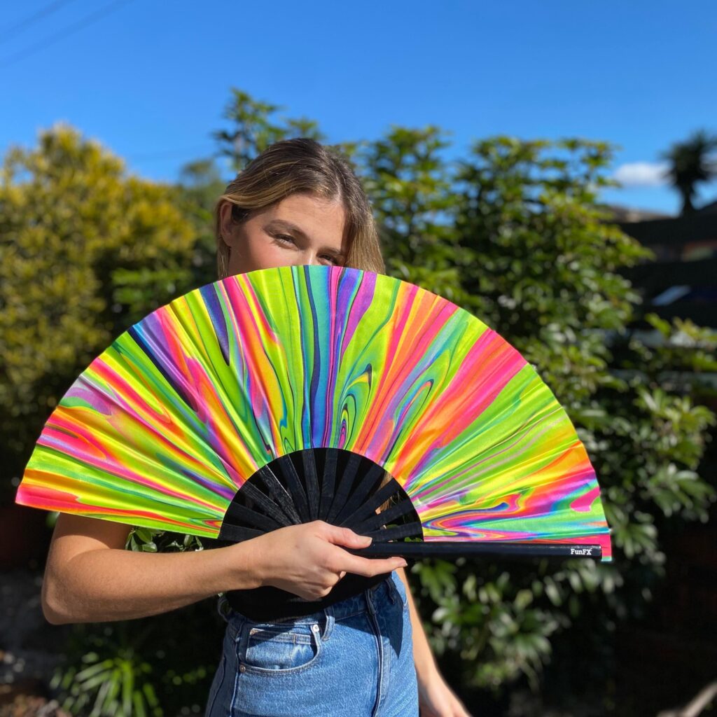 UV Reactive Flow Wave Hand Fan – Outdoor Fun Shop